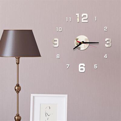 Modern Large Wall Clock 3d Mirror Sticker Unique Big Number