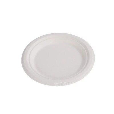 50/100pcs 16CM Organic Disposable Plates Cutlery for Barbecu