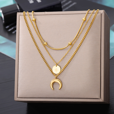 Stainless Steel Geometry Star Moon Butterfly Pendant Multila