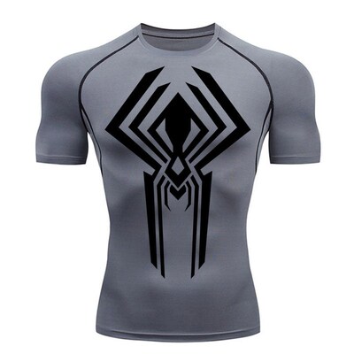 2099 New Mens Compression Shirt Short-sleeved Casual T-shir