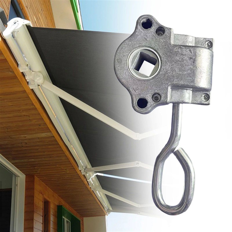 Outdoor Awning Crank Gearbox Accessory Aluminium Alloy Sturd