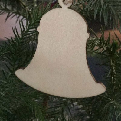 Wooden Christmas bells Wood chips small pendants Wooden deco