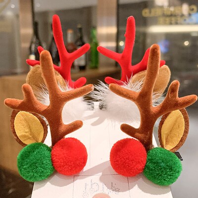 2pcs/set Christmas Hair Clips For Girls Cute Deer Ear Hairpi