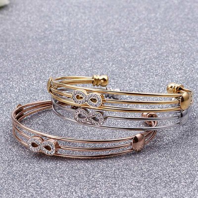 Simple 8-character titanium steel brlet personality tend ope