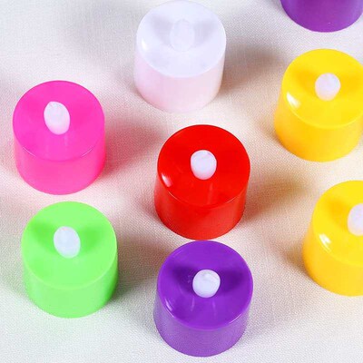 Wdding ld candl lights colorful lctronic candls to propos bi