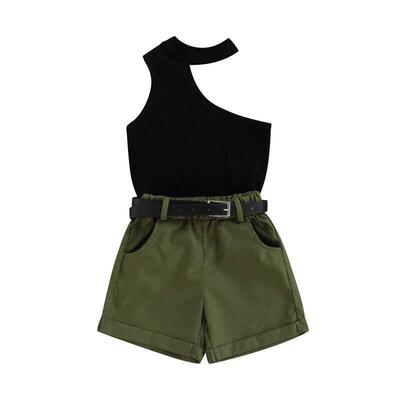 FOCUSNORM 1-6Y Summer Fashion Little Girls 2pcs Clothes Sets