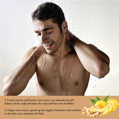 Shampoo for men, gentle and refreshing, nourishes the hair,