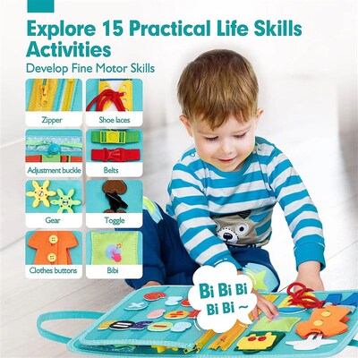 Montessori Busy Book Educational Toys For Toddler Portable A