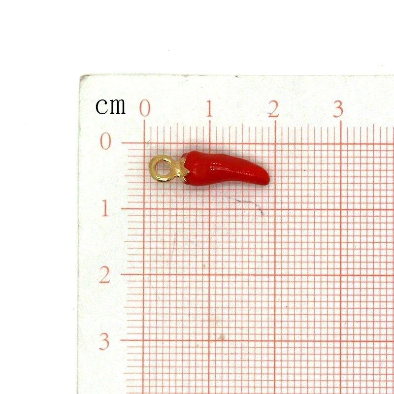 10pcs Red Small Pepper Food Earring Charms Cute Mini Crafts