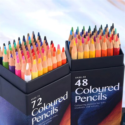 12/24/36/48/72 Colors Oily Colored Pencils Hexagon Wooden Ha