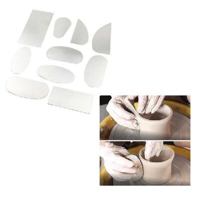 10Pcs Pottery Clay Molding Tools Steel Sharp Serrated
