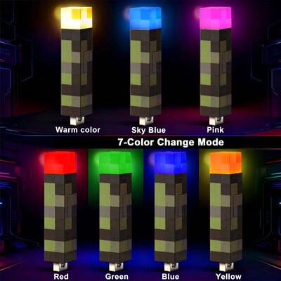 MC Games Peripheral Torch LED Light keychain Pendant Pixel