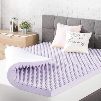 3 Inch Egg Crate Memory Foam Mattress Topper with Soothing L