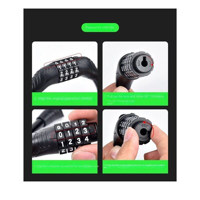 Bicycle Lock Anti-theft 4Digit Password Mountain Road Bike S