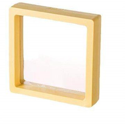 Suspended box for cultural artifacts, transparent elastic na