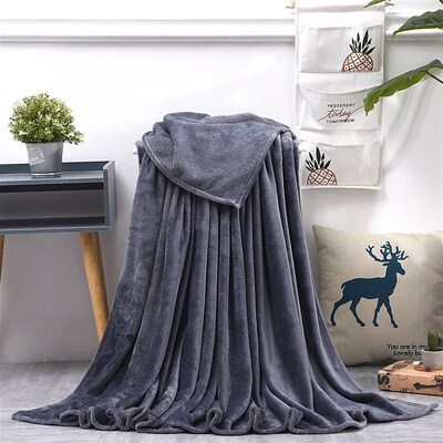 Warm Coral Fleece Blanket Winter Sheet Bedspread Sofa Throw