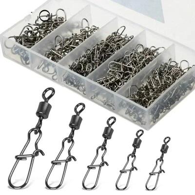 50pc/box Stainless Steel Fishing Connector Pin Bearing Rolli