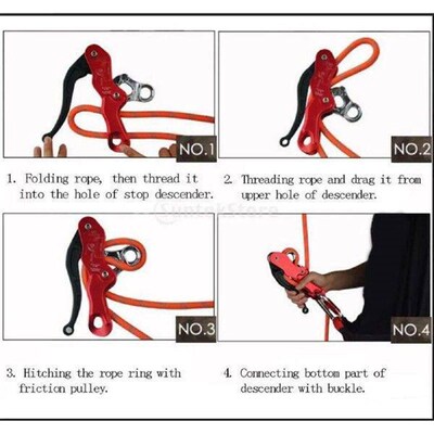 Outdoor Rock Climbing Descender Self Braking Rappelling
