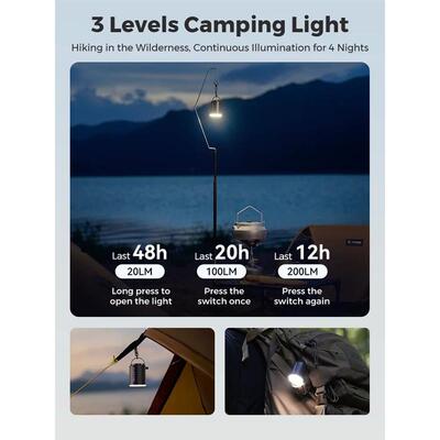 47g Mini Rechargeable Air Pump Equipped with Camping Light,