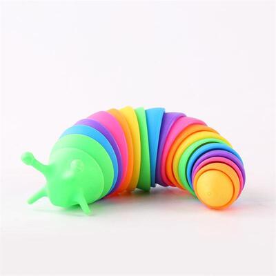 Sress Reliever Toys Soft Slug Articulated Flexible 3D Slug F