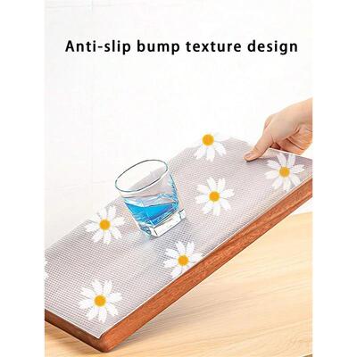 1 Roll  Shelf Liner For Kitchen Cabinets EVA Waterproof Frid