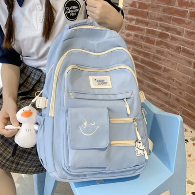 Women Nylon Laptop Cute Men Waterproof Travel School Bag Lad