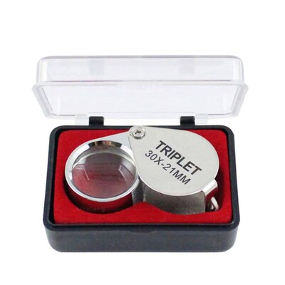 30 x 21mm Pocket Jewellers Glass Magnifying Magnifier Jewele