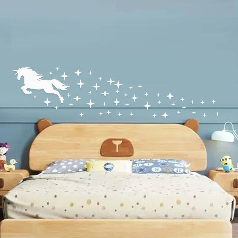 Luminous Blue Unicorn Wall ers Kids Rooms Home Decoration Ce