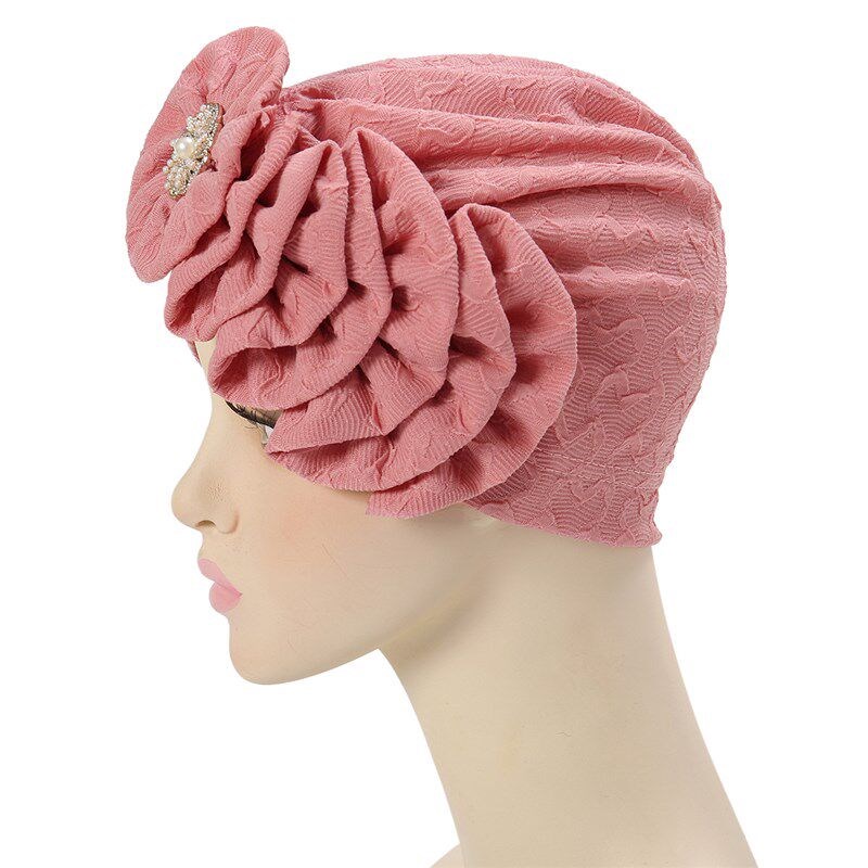 Multicolor Flower Alloy Accessory Wrinkle Long OneSide Appli