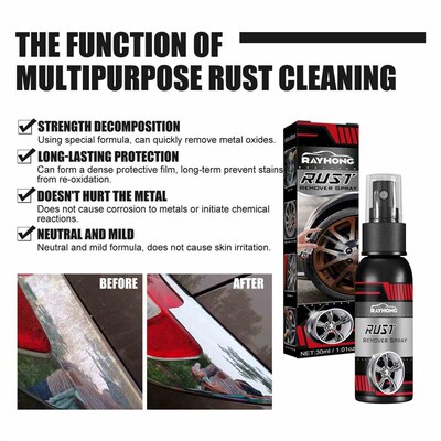 30ML Multi Purpose Rust Remover Spray Metal Surface Chrome P
