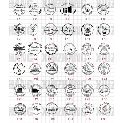 Custom Book Stamp Personalized Custom Name Stamp Self Inking