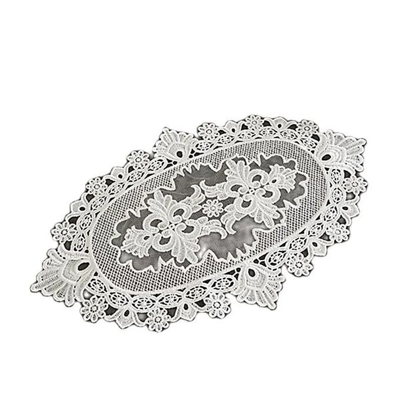 NEW Lace oval Embroidery Christmas wedding flower table plac