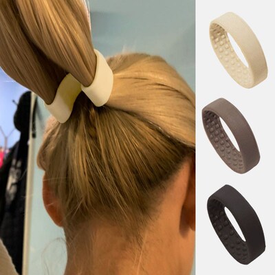 Woman tail Holder Hair Tie Foldable Hair scrunchies Silicone