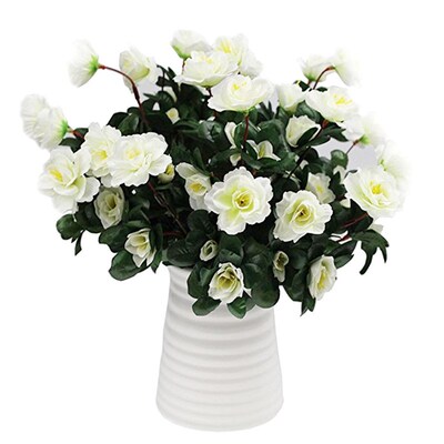 Fall Outdoor Artificial Red Azalea Flowers Bushes High Quali