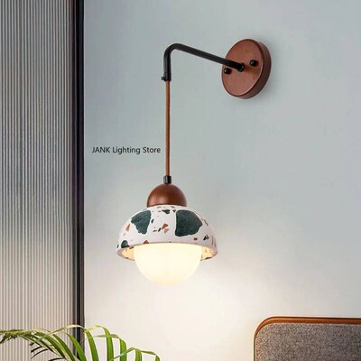 Japanese Wabi Sabi Style Bedroom Bedside Wall Lamp Creamy St