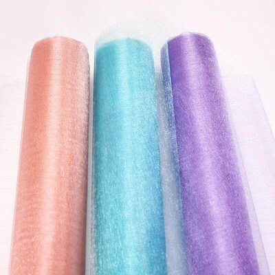 5M 10M Tulle Roll Crystal Fabric Organza Tulle Roll Spool We