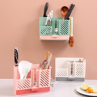 Knief holder tube spoon storage box rack kitchen cutlery org