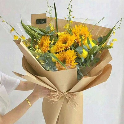 Kraft Paper Gift Packing Brown Wrapping Handmade Gifts House
