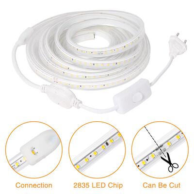 LED Strip Light 220V 2835 Waterproof led strip High Brightne