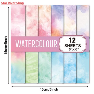 水彩材料纸DIY相册剪贴簿背景pap