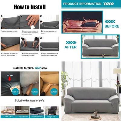 Solid Color Elastic Sofa vers for Living Room Thicken Sectio