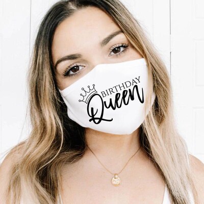 Birthday queen sash mask 16th 21st 30th 40th 50th 60th 70th