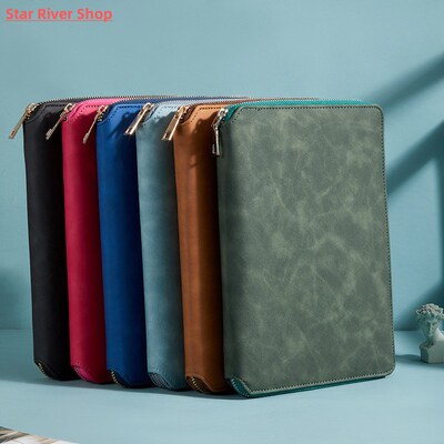 A5 Diary Notebook and Journal Spiral Binder Leather Work Not