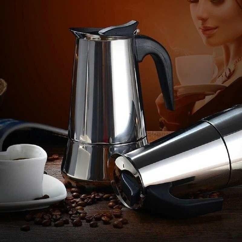 2/4/6/9/12 Cups Stainless Steel Italian Top Moka Espresso