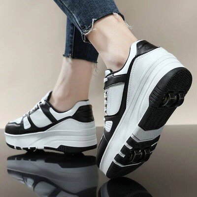Four wheel roller shoes Boys girls walking shoes Casual outd