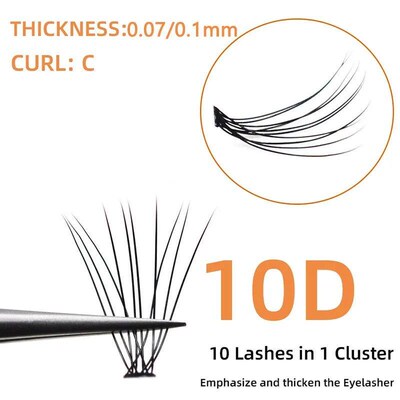 10D Mink Eyelash 1 Box/60 Bundles Natural Eyelash Extension