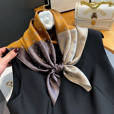 70X70CM Kerchief Popular Sunscreen Silk Scarves New Four Sea
