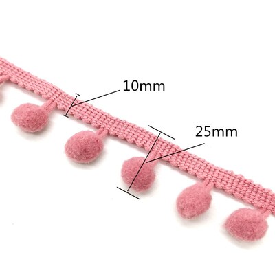 2 yards Pom Pom Lace Trim Ball Ribbon MINI Pearl Pompom Frin