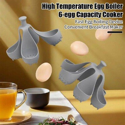 Breakfast Maker Boiled Egg Holder Silicone Egg Steamer Tray
