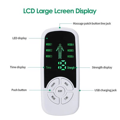 HOMEFISH Muscle Therapy Stimulator 6 Modes Tens Unit Machine